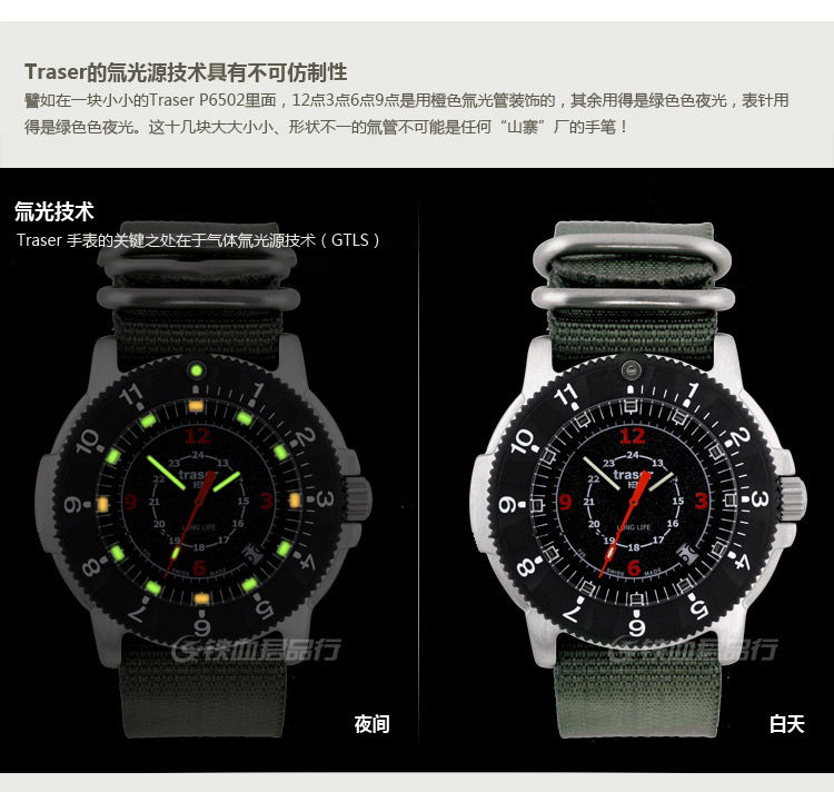 Traser P6502 LONG LIFE 劲能专业表--铁血君品 正品保证